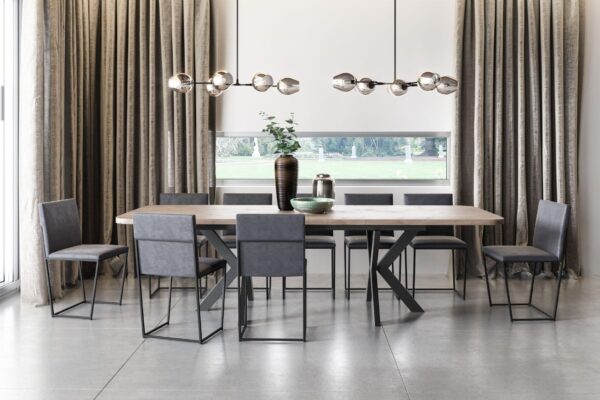 Oslo Rectangle Oak Laminate Dining Table Extendable 200Cm – 280Cm ...